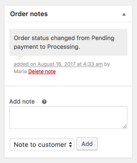 Order/Customer Notes - Effector