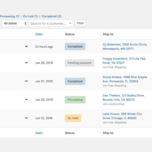 Viewing Orders - Effector